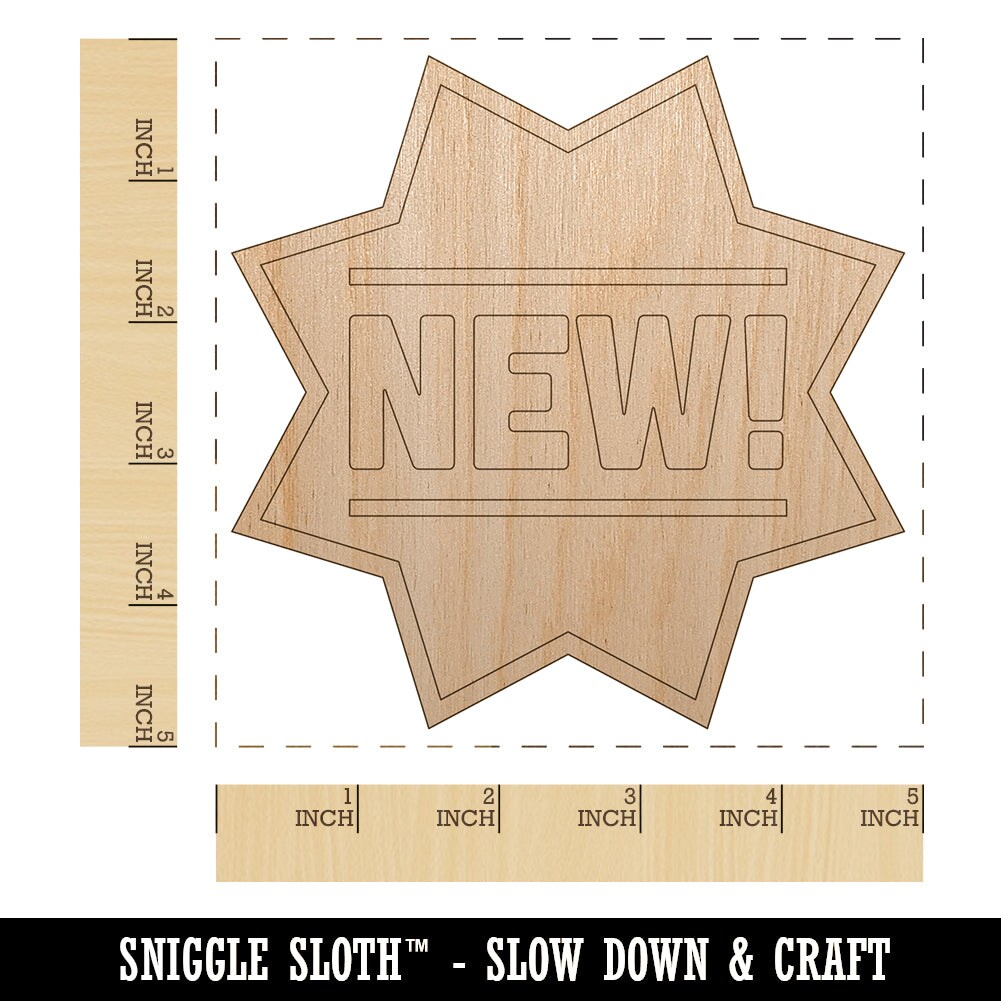 New Star Label Unfinished Wood Shape Piece Cutout for DIY Craft Projects | Michaels