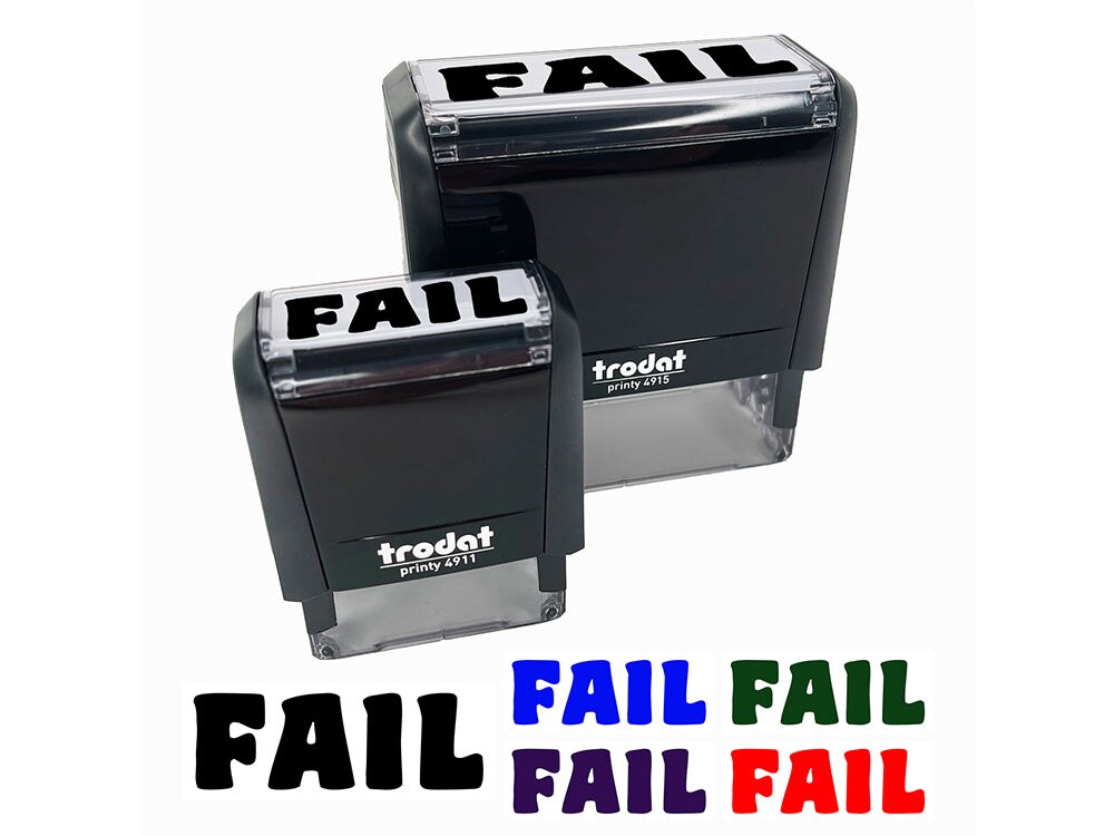 Fail Bold Text Test Inspection Self-Inking Rubber Stamp Ink Stamper for ...