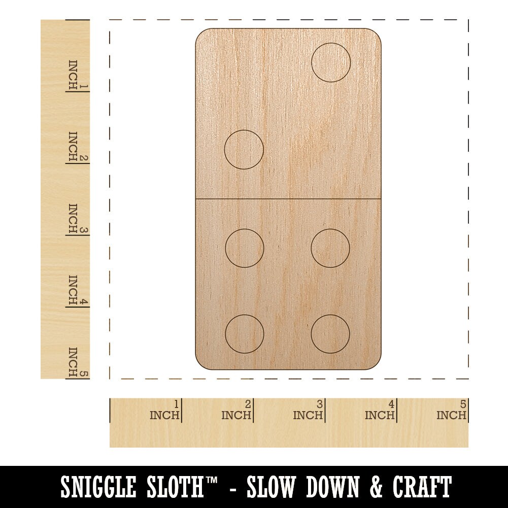 Dominoes Game Tile Unfinished Wood Shape Piece Cutout for DIY Craft ...