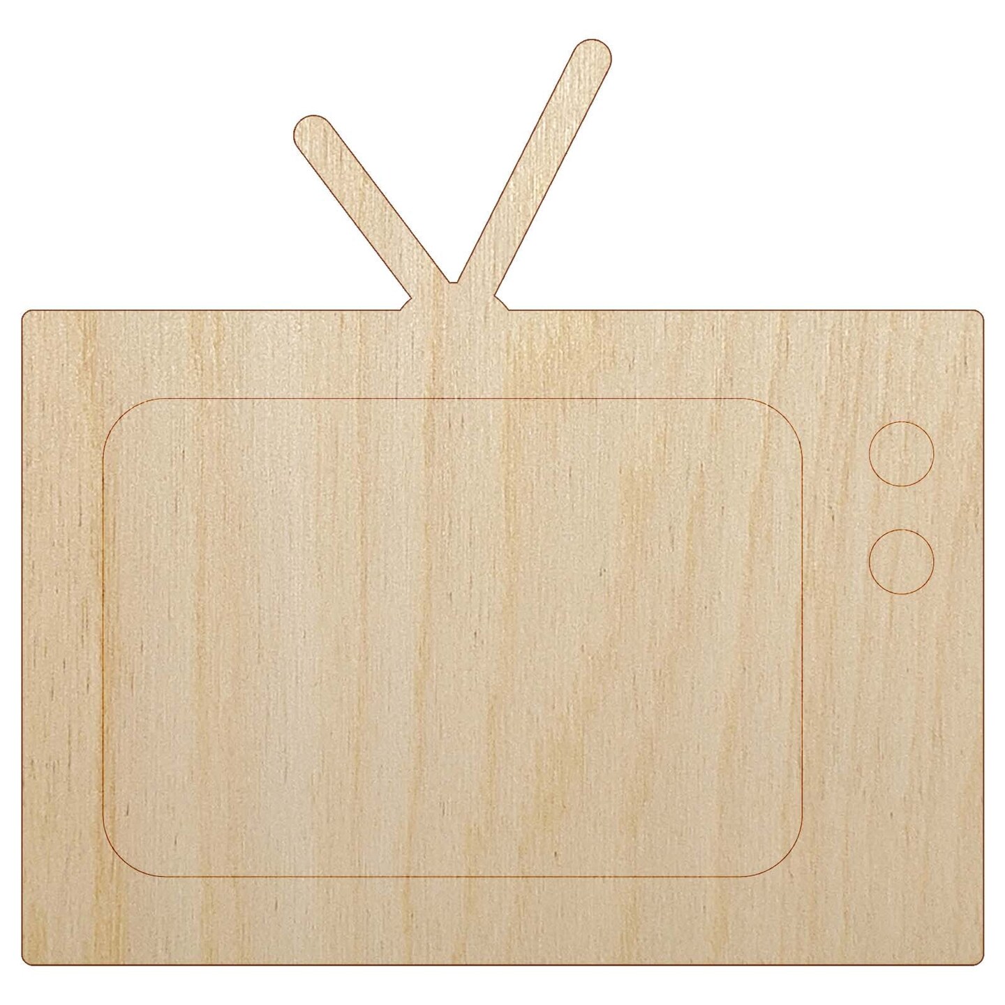 Vintage TV Television Silhouette Unfinished Wood Shape Piece Cutout for ...