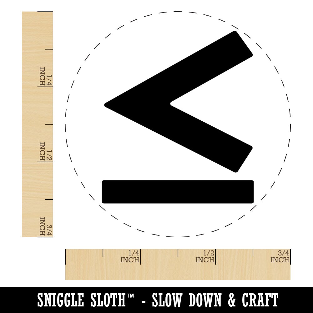 Less Than or Equal To Math Symbol Self-Inking Rubber Stamp Ink Stamper ...