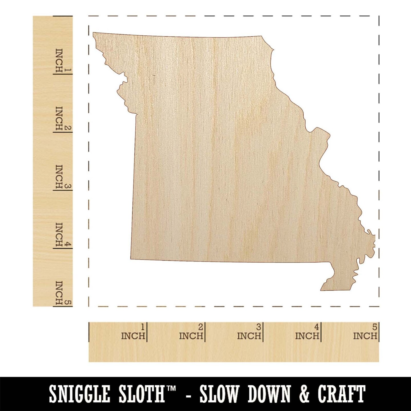 Missouri State Silhouette Unfinished Wood Shape Piece Cutout for DIY ...