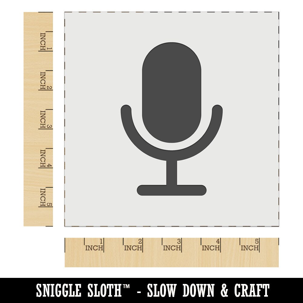 Podcast Broadcast Microphone Wall Cookie DIY Craft Reusable Stencil ...