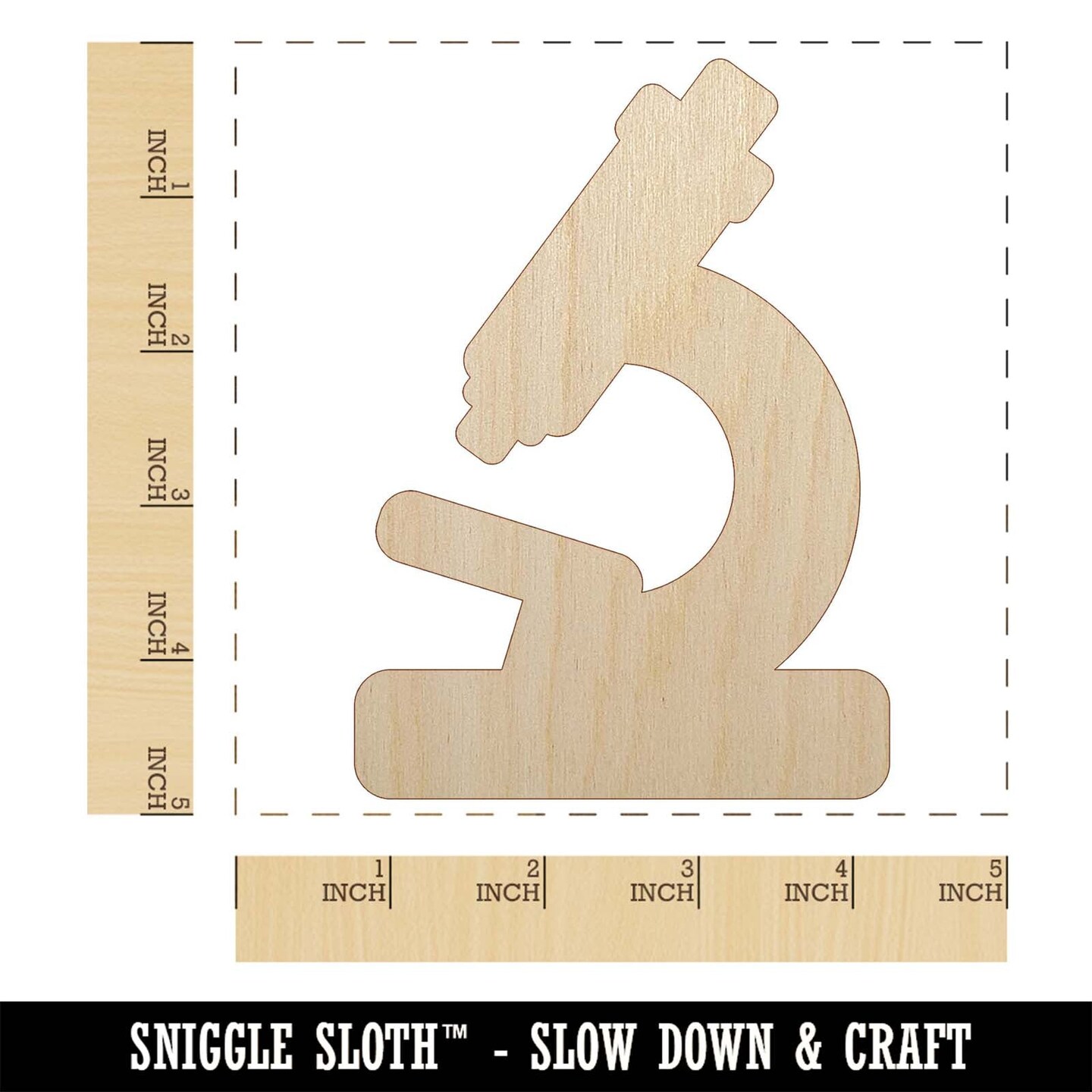 Microscope Biology Science Unfinished Wood Shape Piece Cutout for DIY ...