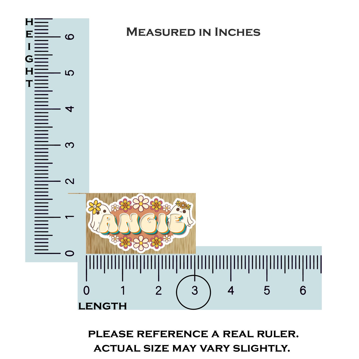 Retro Ghosts Name Sticker, Custom Text Sticker, Halloween Personalized ...