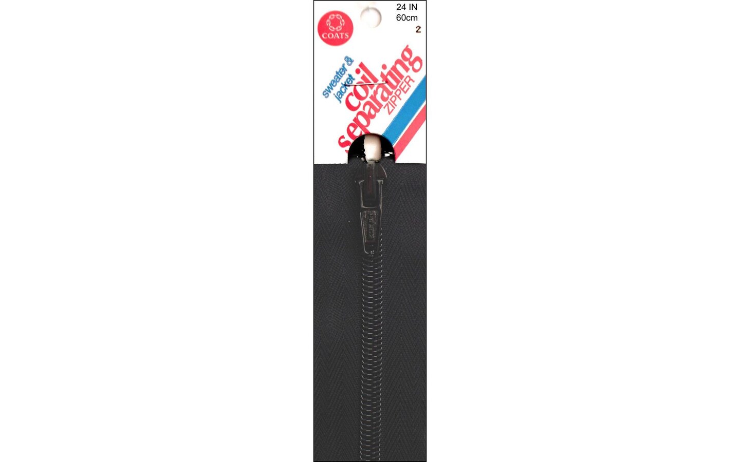 C&C Coil Separating Zipper 24" Black | Michaels