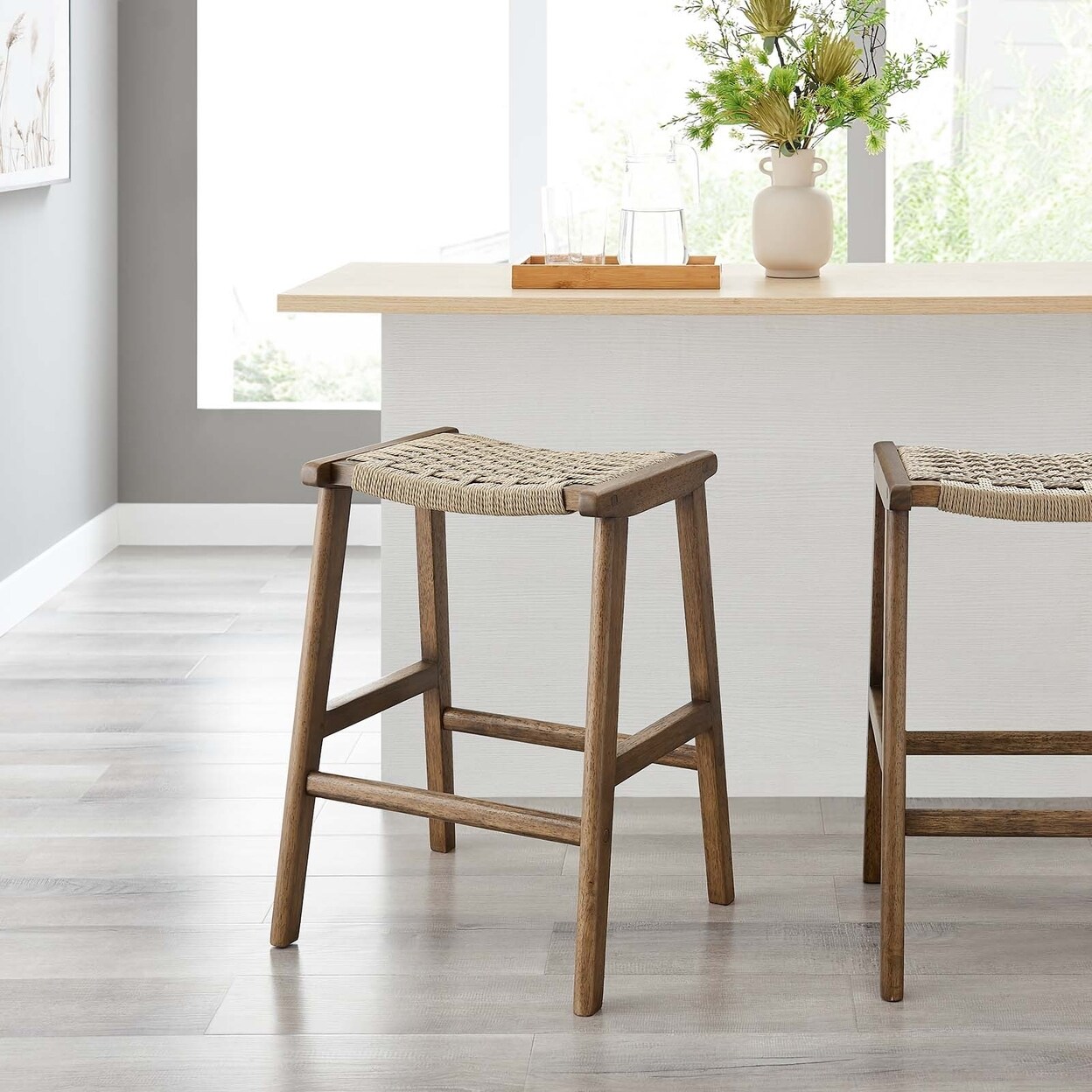 Modway Saoirse Wood Counter Stool - Set of 2 | Michaels