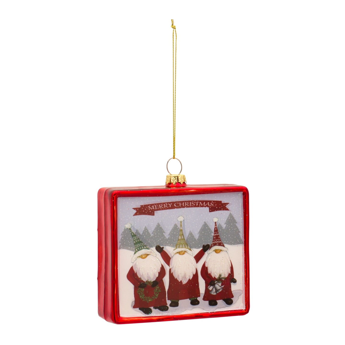 Melrose Set of 12 Gnome Rectangular Christmas Ornaments 4" | Michaels