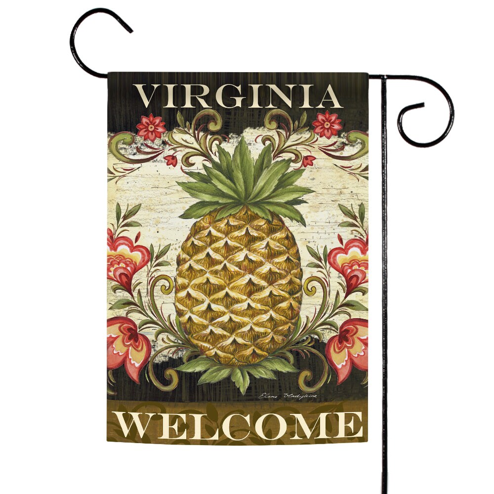 Pineapple & Scrolls-Virginia Welcome Decorative Pineapple Flag | Michaels