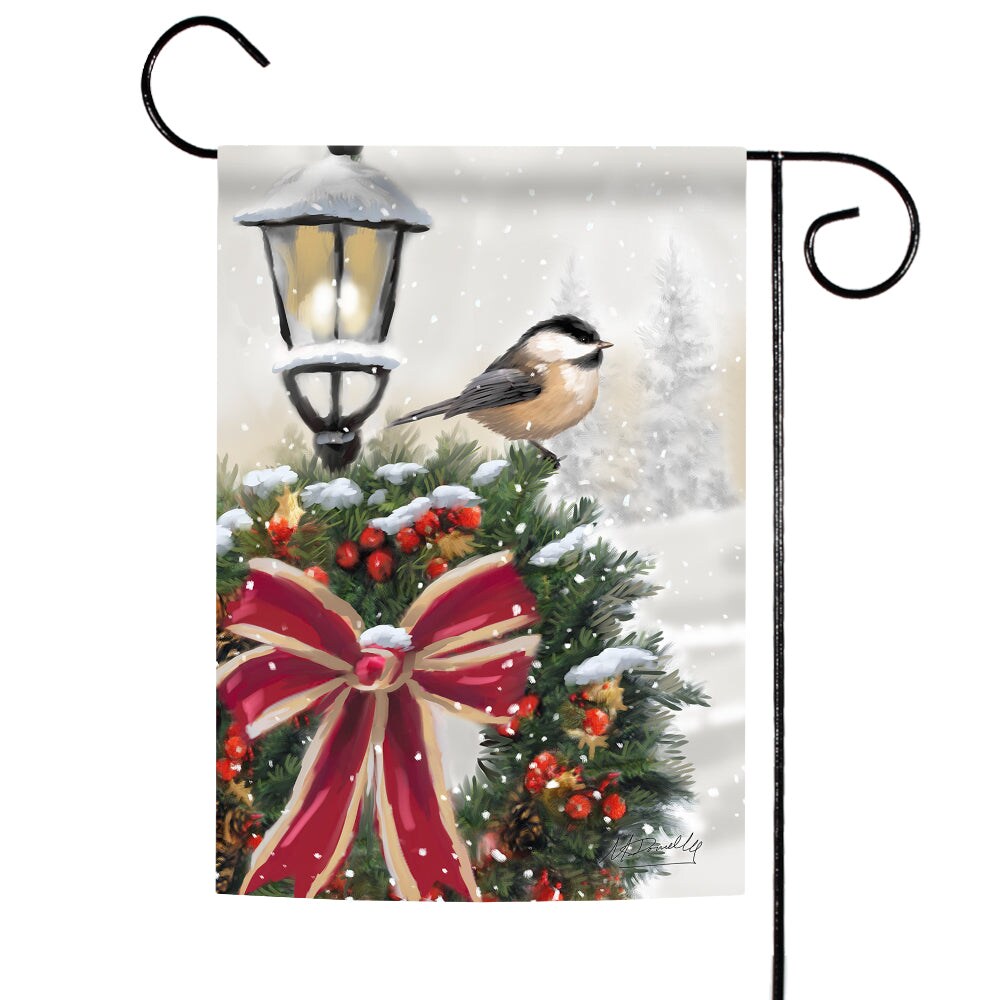 Snowy Wreath Decorative Winter Flag | Michaels