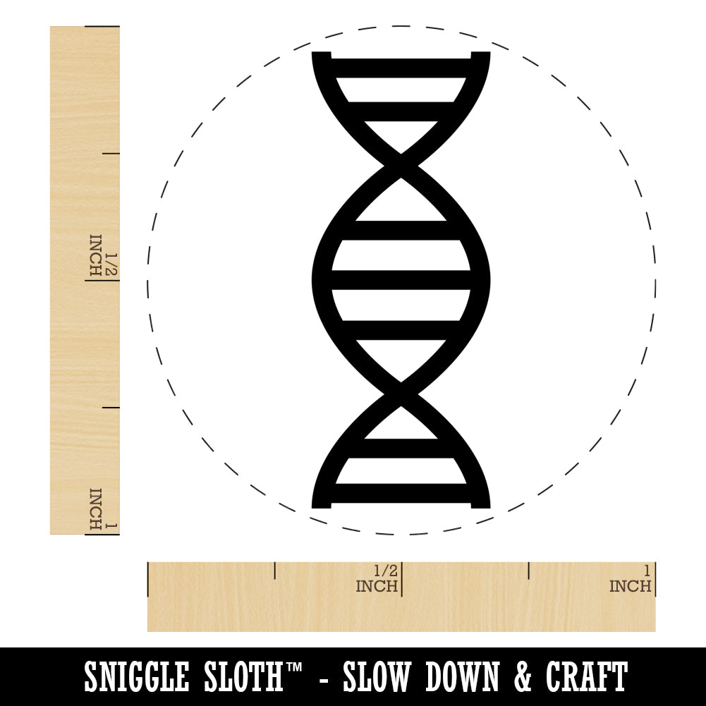 DNA Molecule Double Helix Science Symbol Self-Inking Rubber Stamp for ...