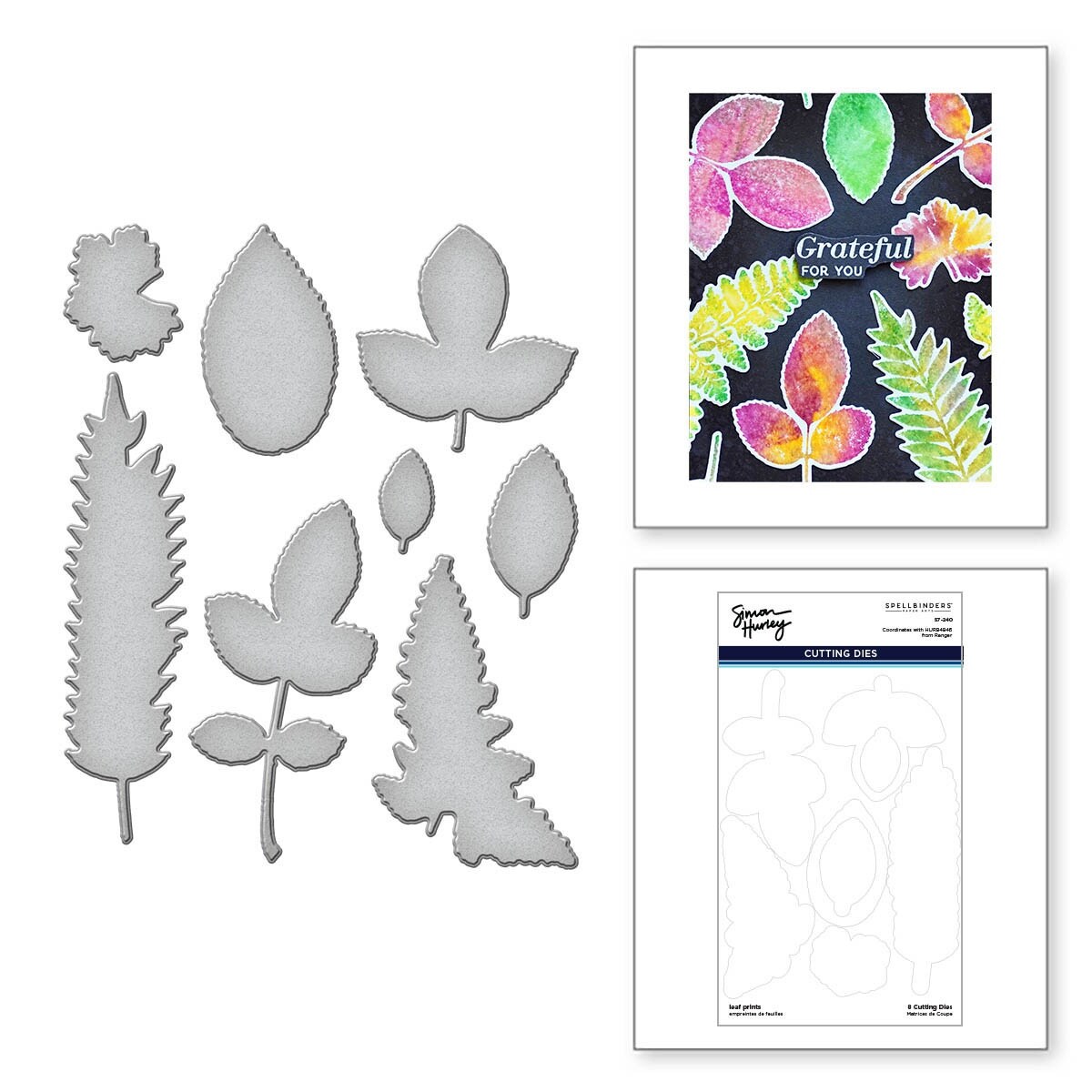 Spellbinders Etched Dies By Simon Hurley-Leaf Prints | Michaels