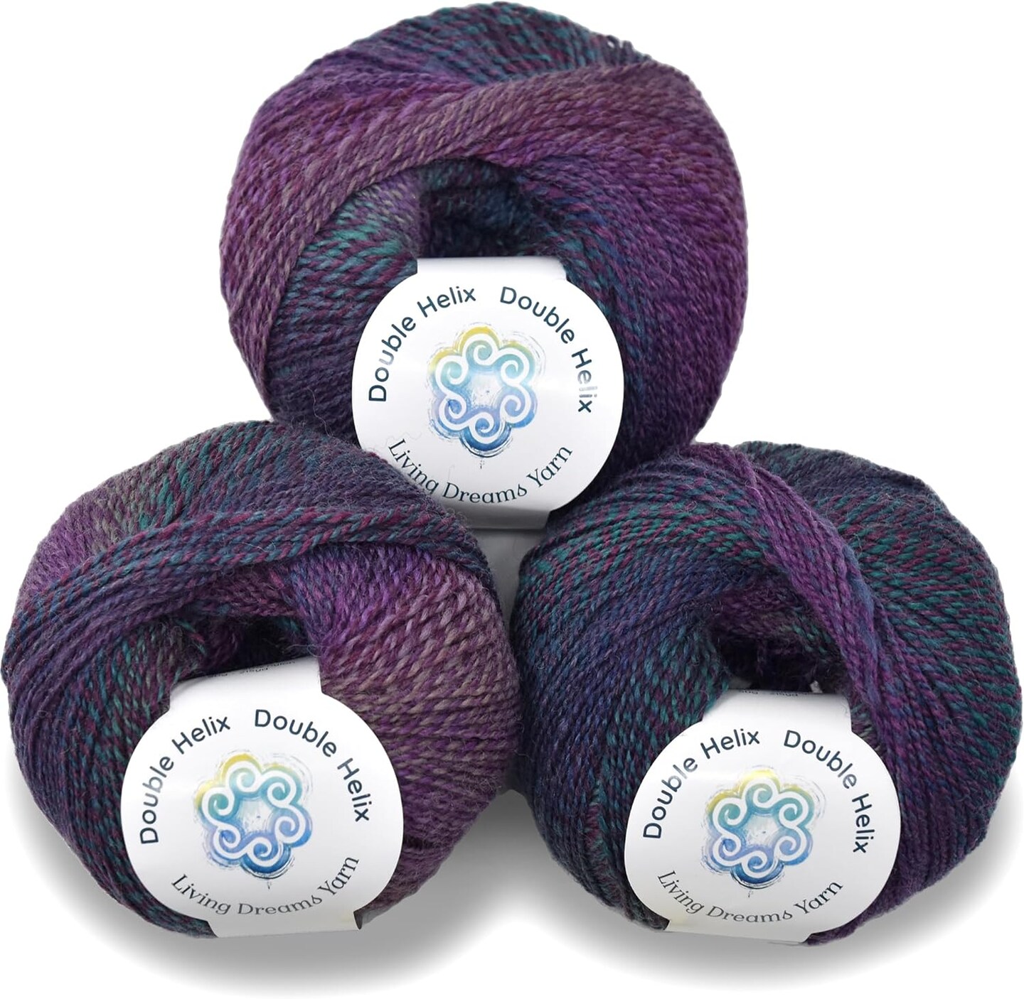 Double Helix by Living Dreams Yarn. Soft, Colorful 2-ply Wool Yarn for ...