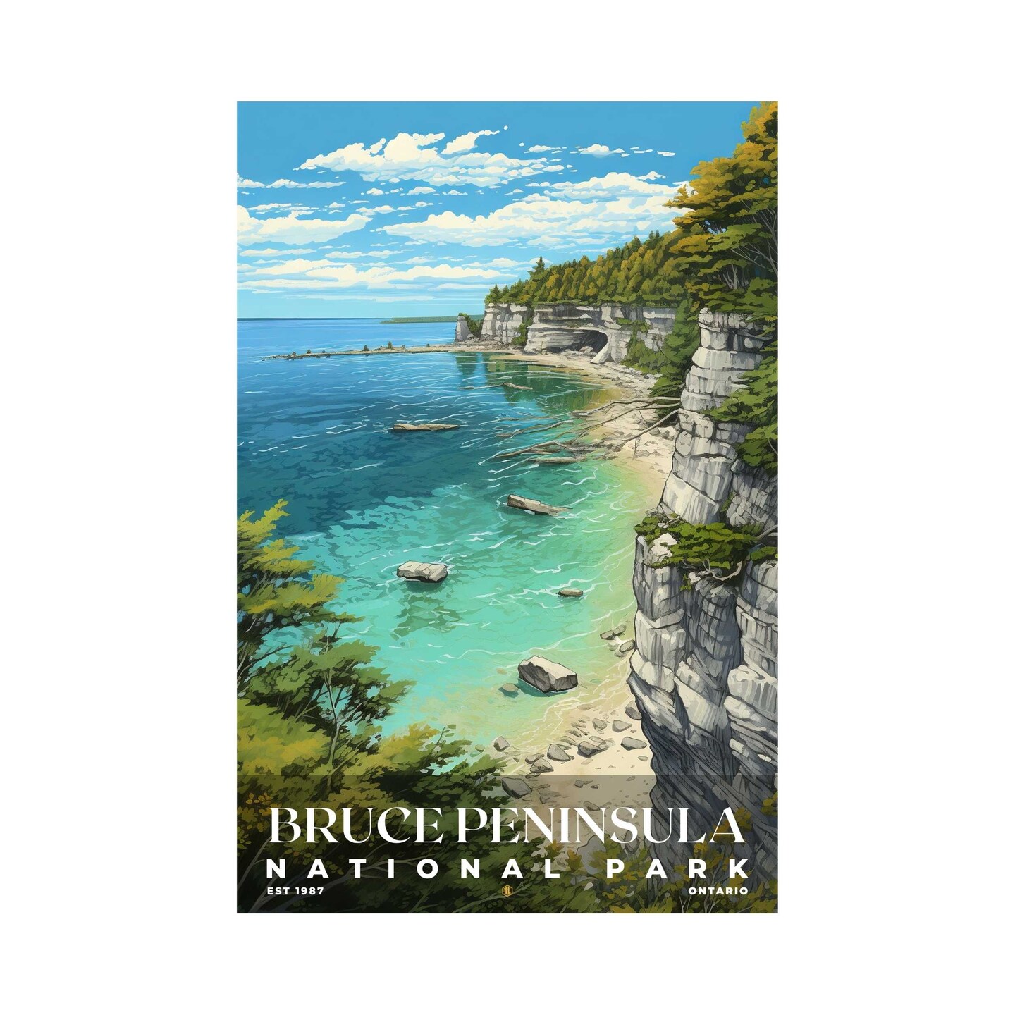 Bruce Peninsula National Park Poster, Travel Print, Office Poster, Home ...