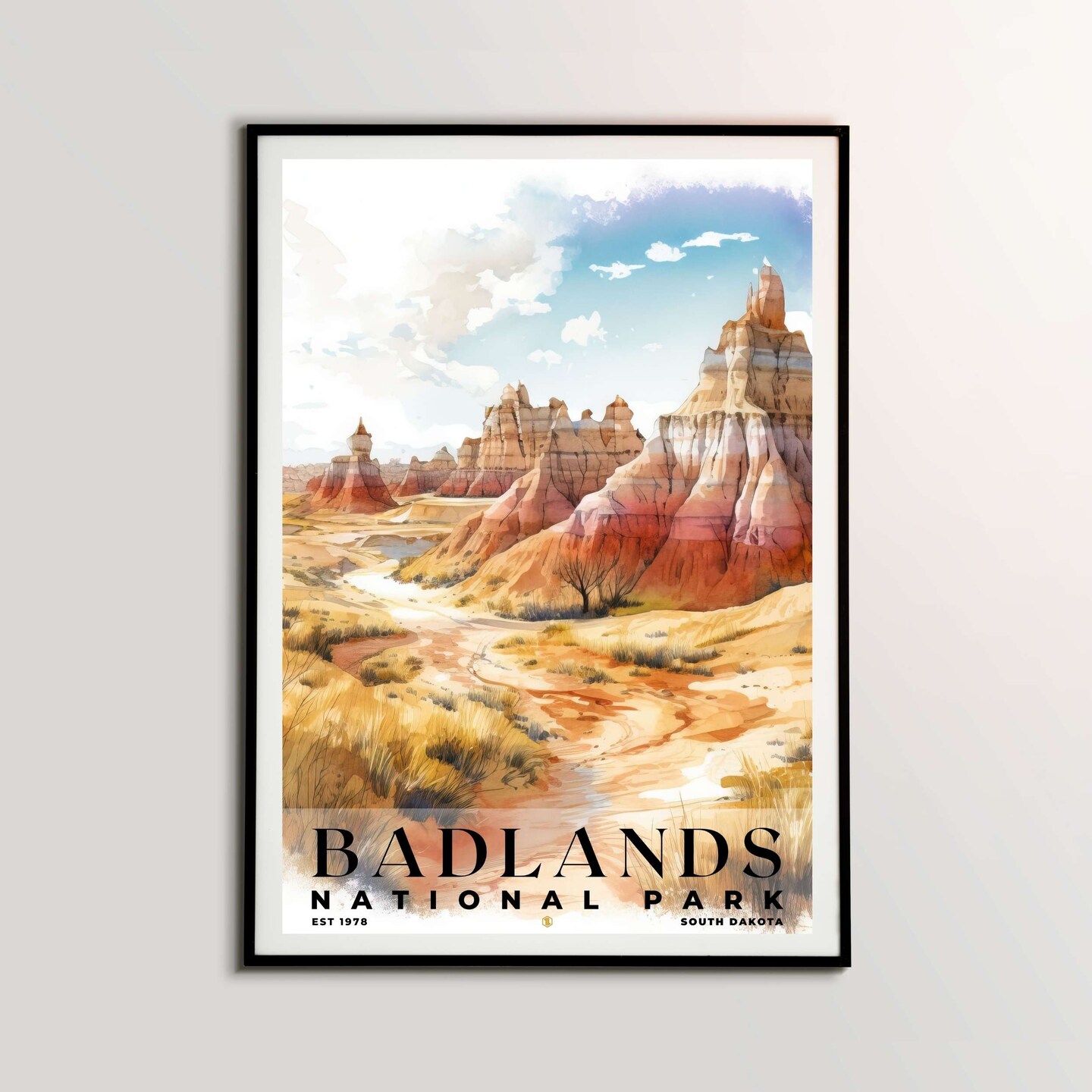 Badlands National Park Poster, Travel Art, Office Poster, Home Decor ...