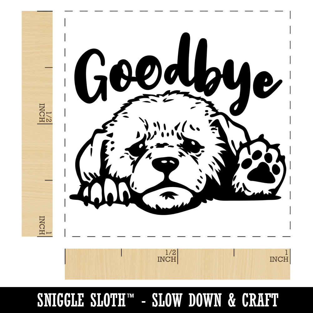 Goodbye Sad Puppy Dog Self-Inking Rubber Stamp Ink Stamper | Michaels