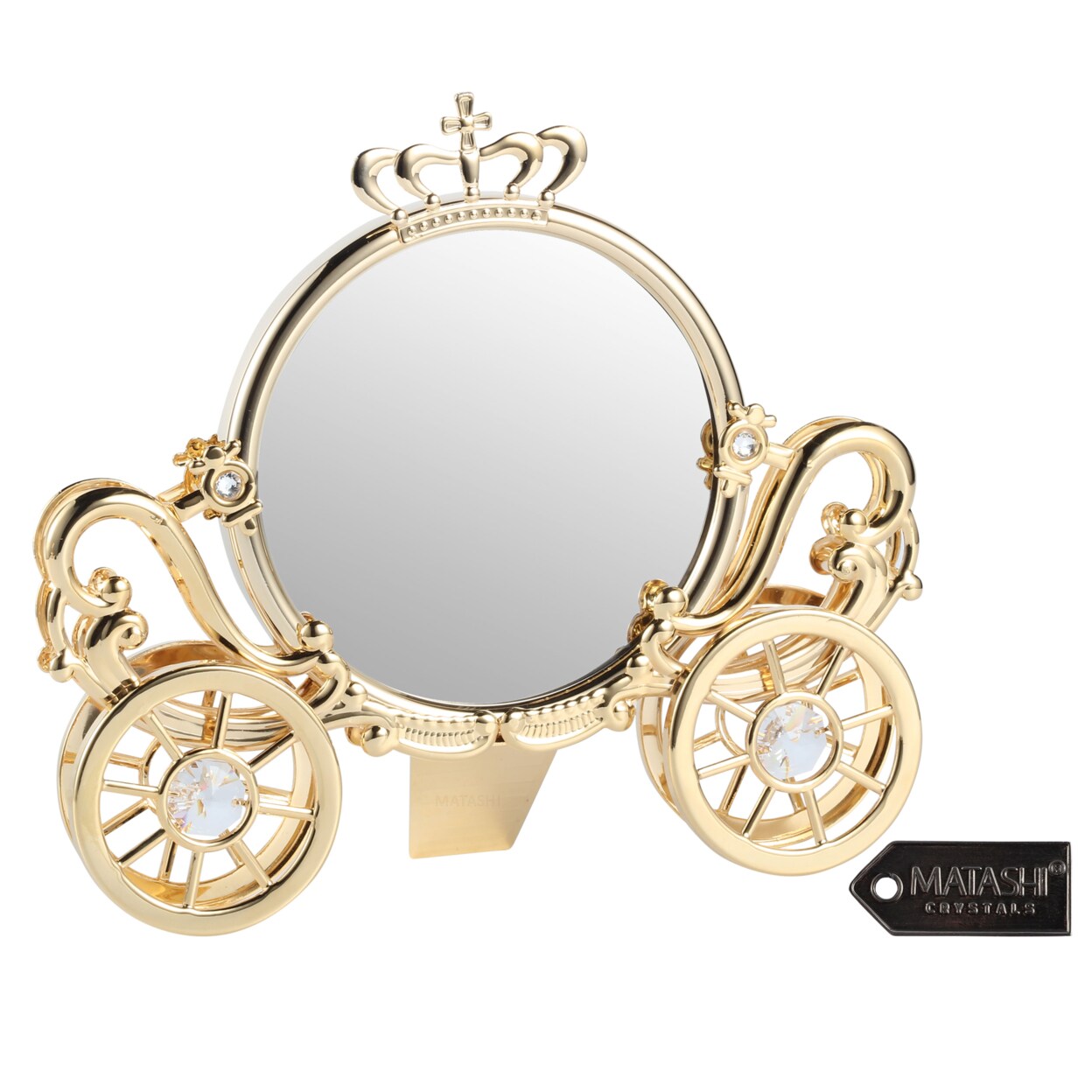 Matashi 24K Gold Plated Double Sided Cinderella Princess Coach Mirror ...