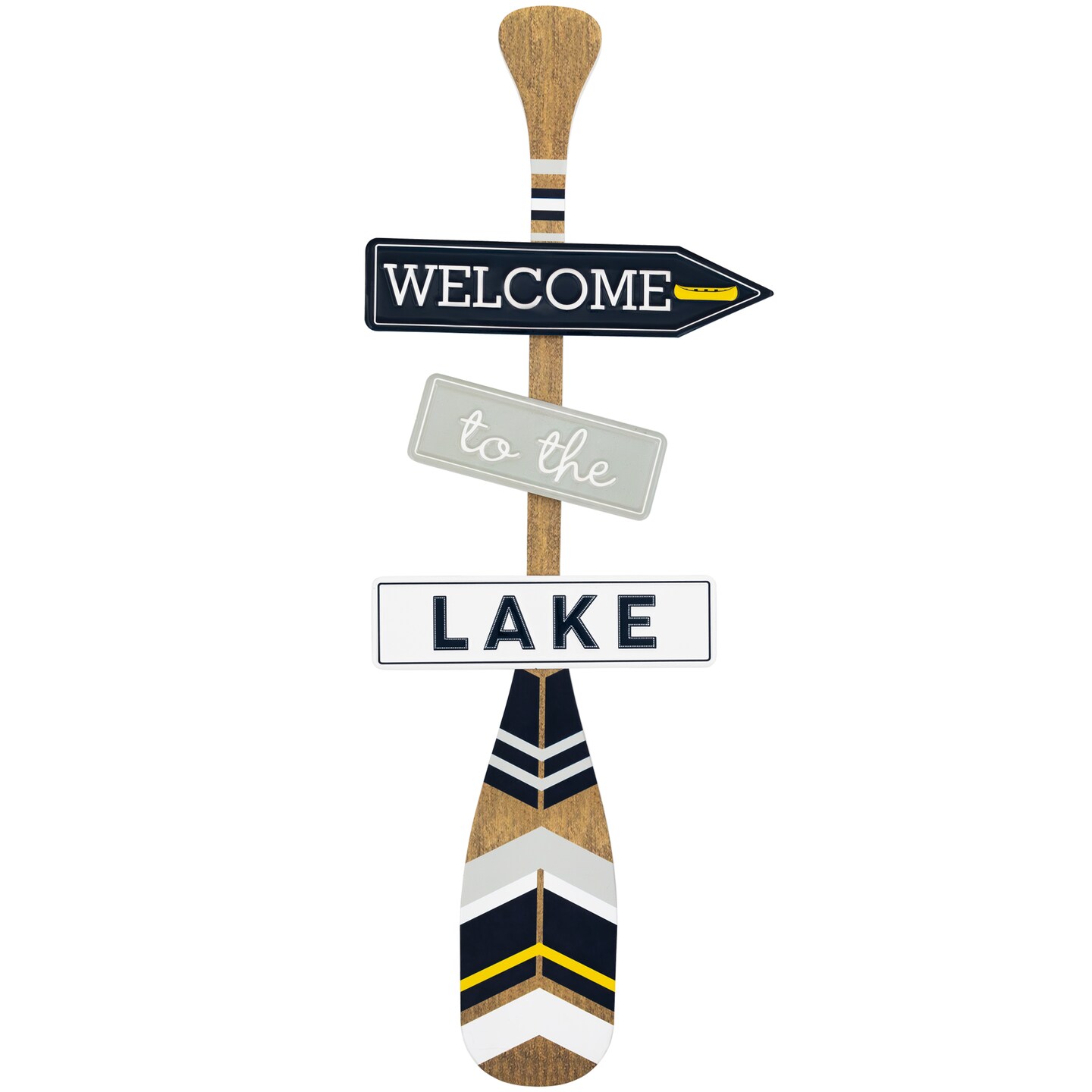 Northlight Welcome To The Lake Paddle Wall Sign - 31.5", Color: Blue ...