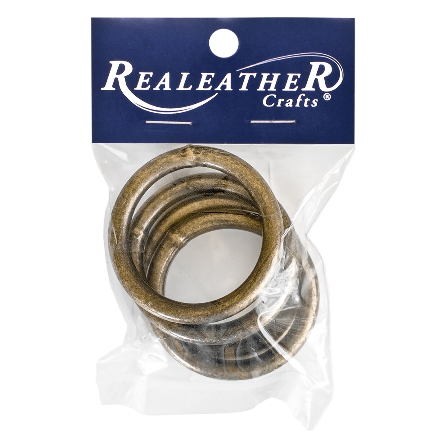 Realeather(R) Crafts 2" Brass Rings 4/Pkg-Antique Brass | Michaels