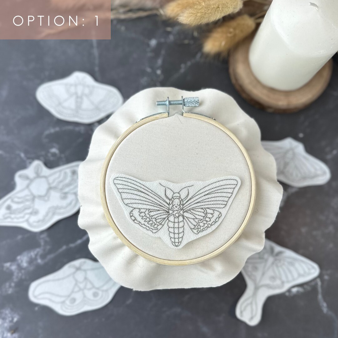 Moths INDIVIDUAL Stick and Stitch Design(s) - Choose from 6 Options ...