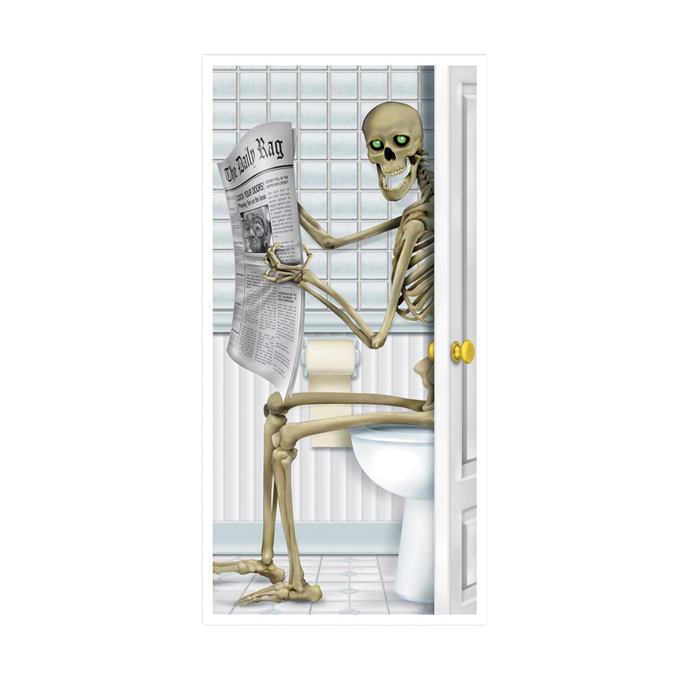 Beistle Skeleton Restroom Door Cover 30" X 5 - 12 Pack (1 Per Package ...