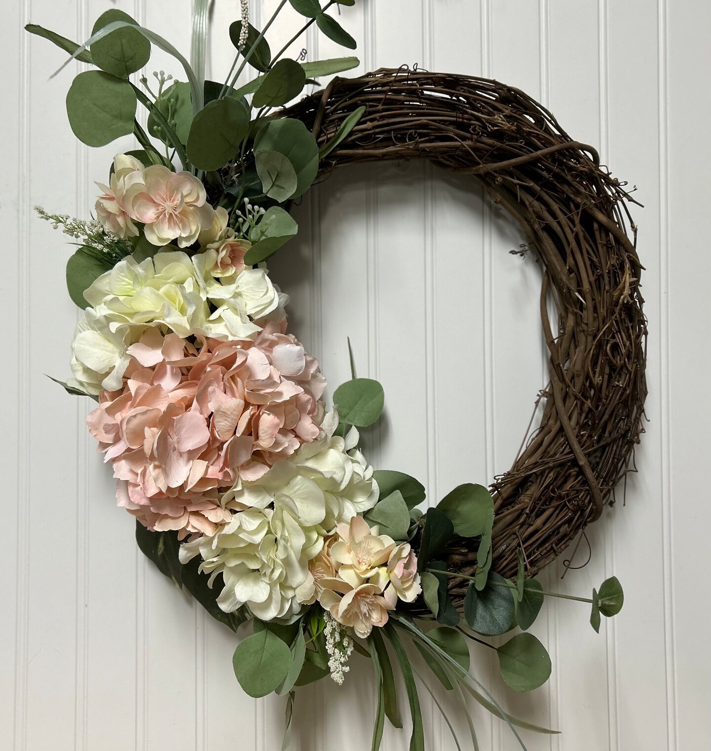 Flower Wreath, Hydrangeas, Hydrangea Wreath, Modern Wreath, Wreath ...