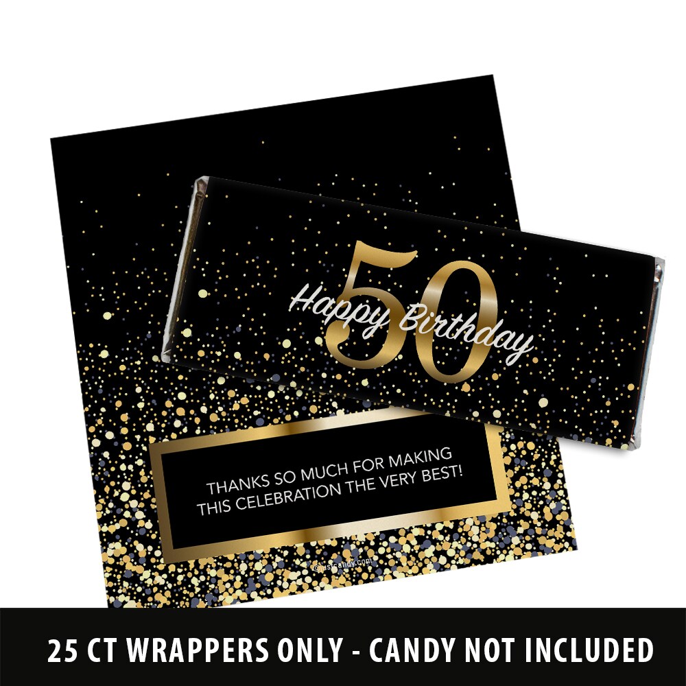 50th Birthday Candy Party Favors Wrapped Hershey's Chocolate Bars or ...