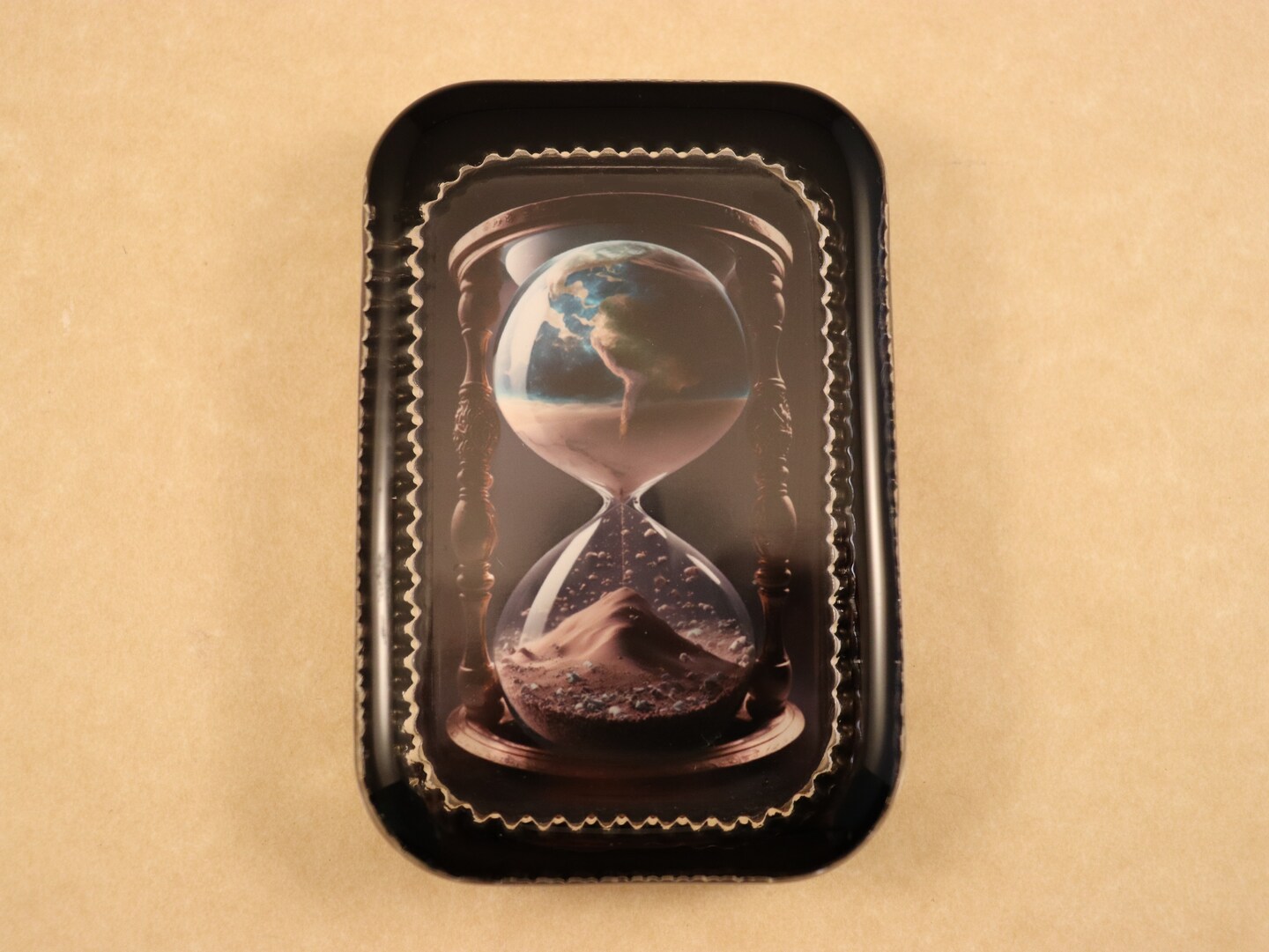 Hourglass Planet Earth Paperweight, Sand Clock Art, Earth Paperweight ...