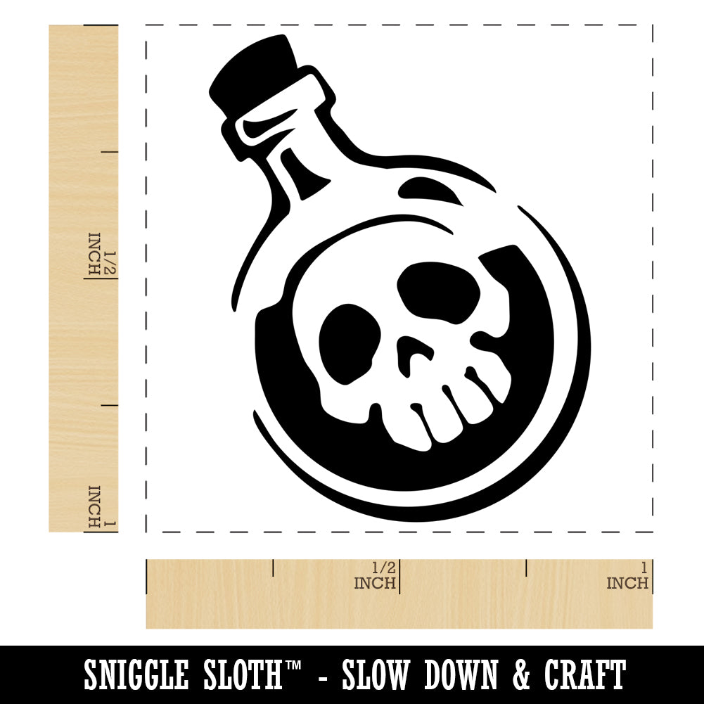 Skull Poison Potion Bottle Self-Inking Rubber Stamp Ink Stamper | Michaels