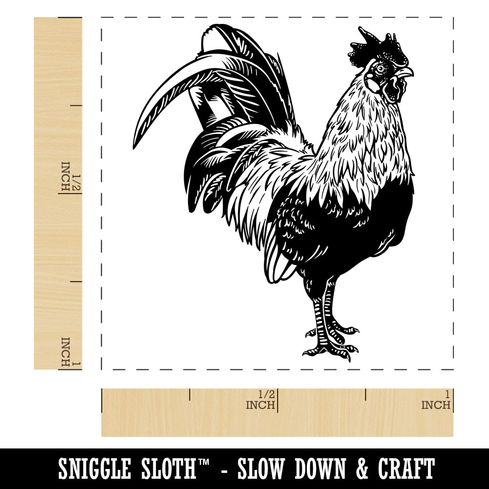 Handsome Rooster Chicken Self-Inking Rubber Stamp Ink Stamper | Michaels