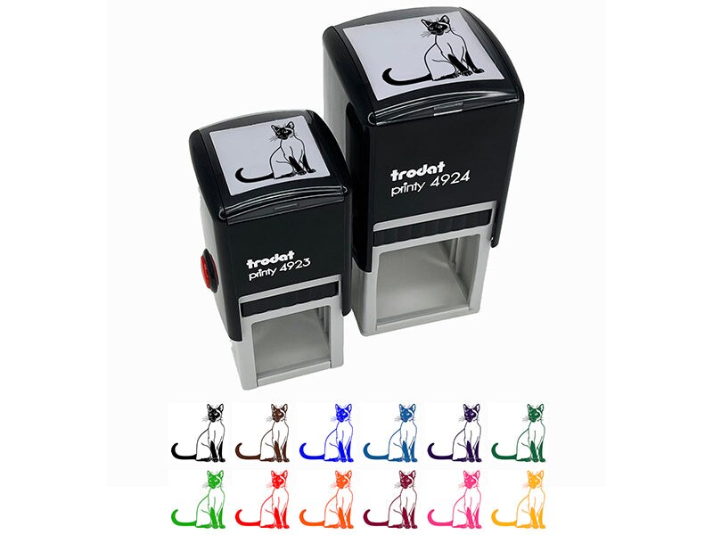 Smart Siamese Cat Self-Inking Rubber Stamp Ink Stamper | Michaels