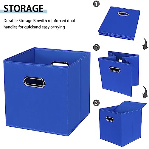 2 Pieces Fabric Storage Bins Cube,11x11x11 Fabric Cubby Organizer ...