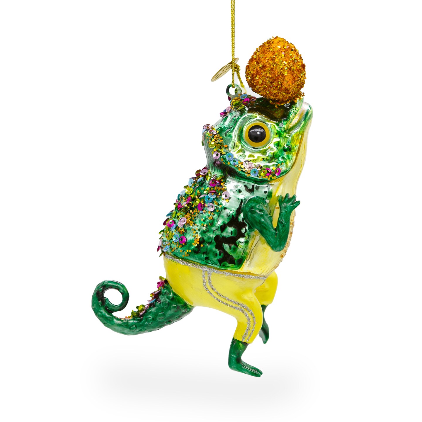 Colorful Chameleon Lizard Blown Glass Christmas Ornament | Michaels