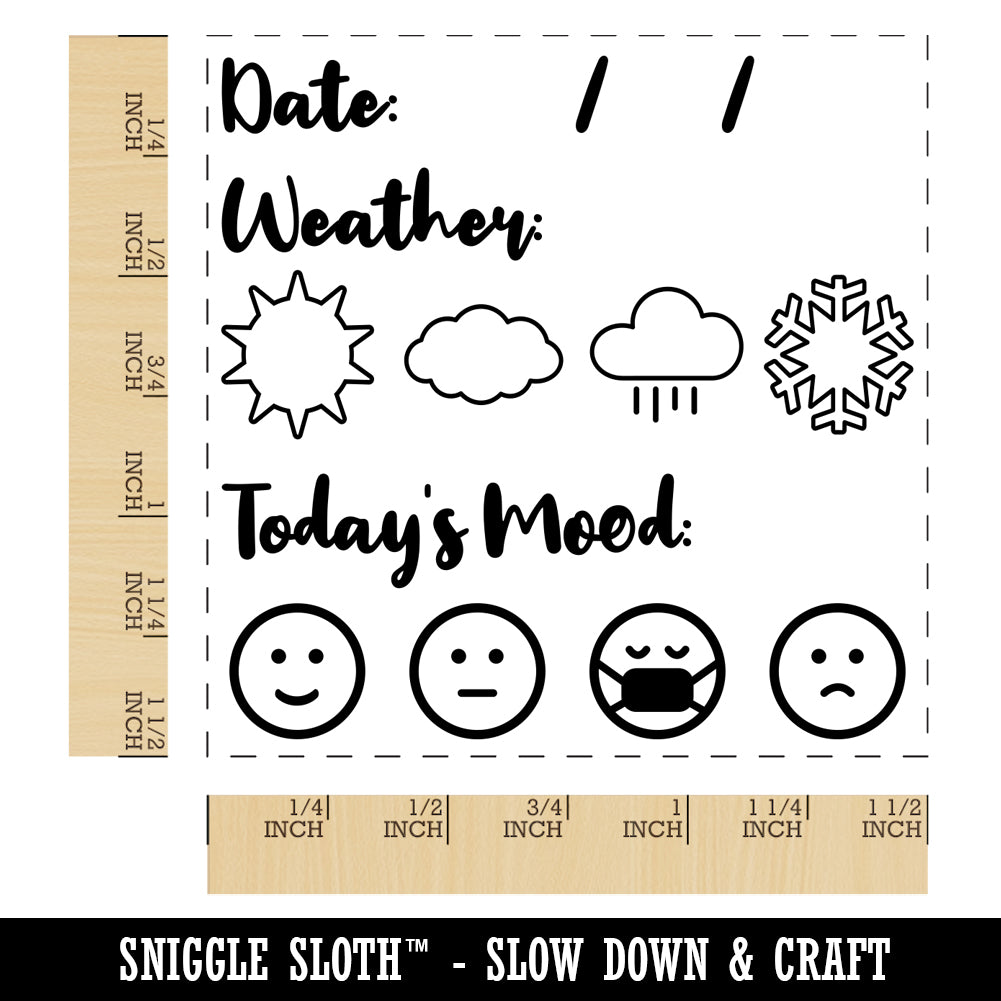Date Fill-In with Weather Mood Tracker Daily Calendar Self-Inking ...