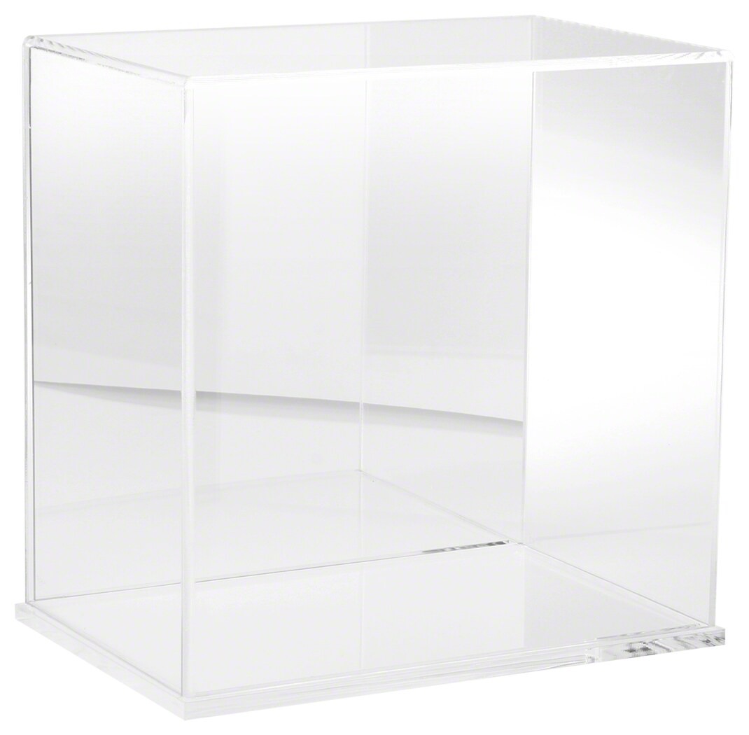 Plymor Clear Acrylic Display Case with Black Base, 12" W x 8" D x 12" H ...