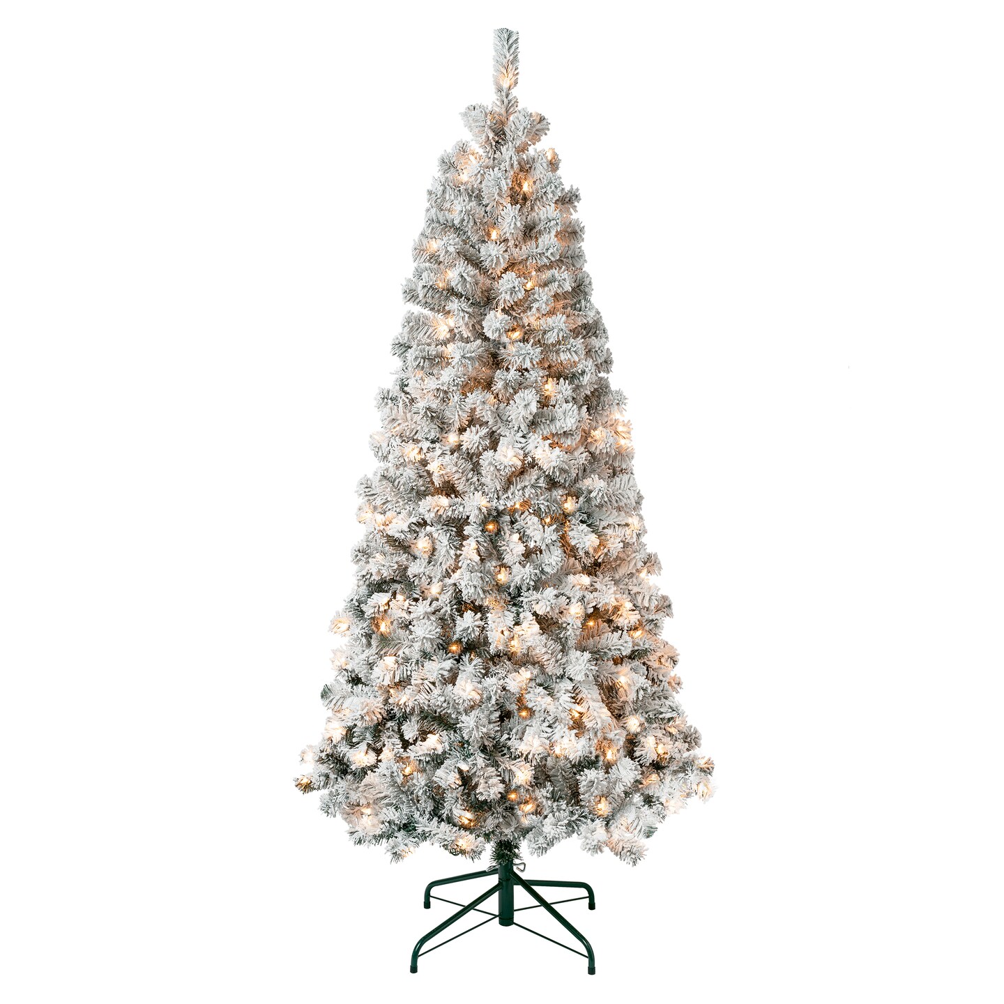 National Tree Company First Traditions Pre-Lit Acacia Flocked Tree ...