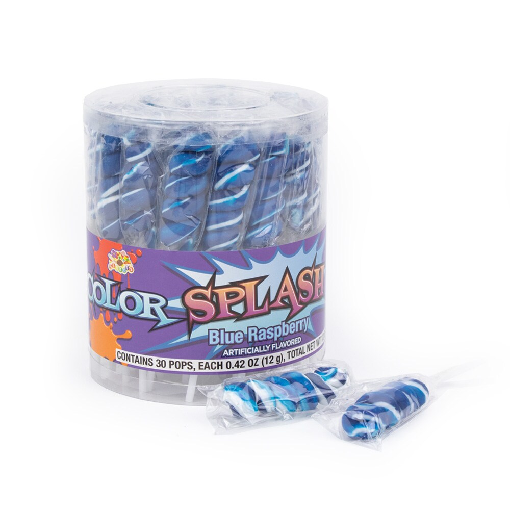 30 Pcs Royal Blue Twisty Pops Lollipops Blue Raspberry Candy | Michaels
