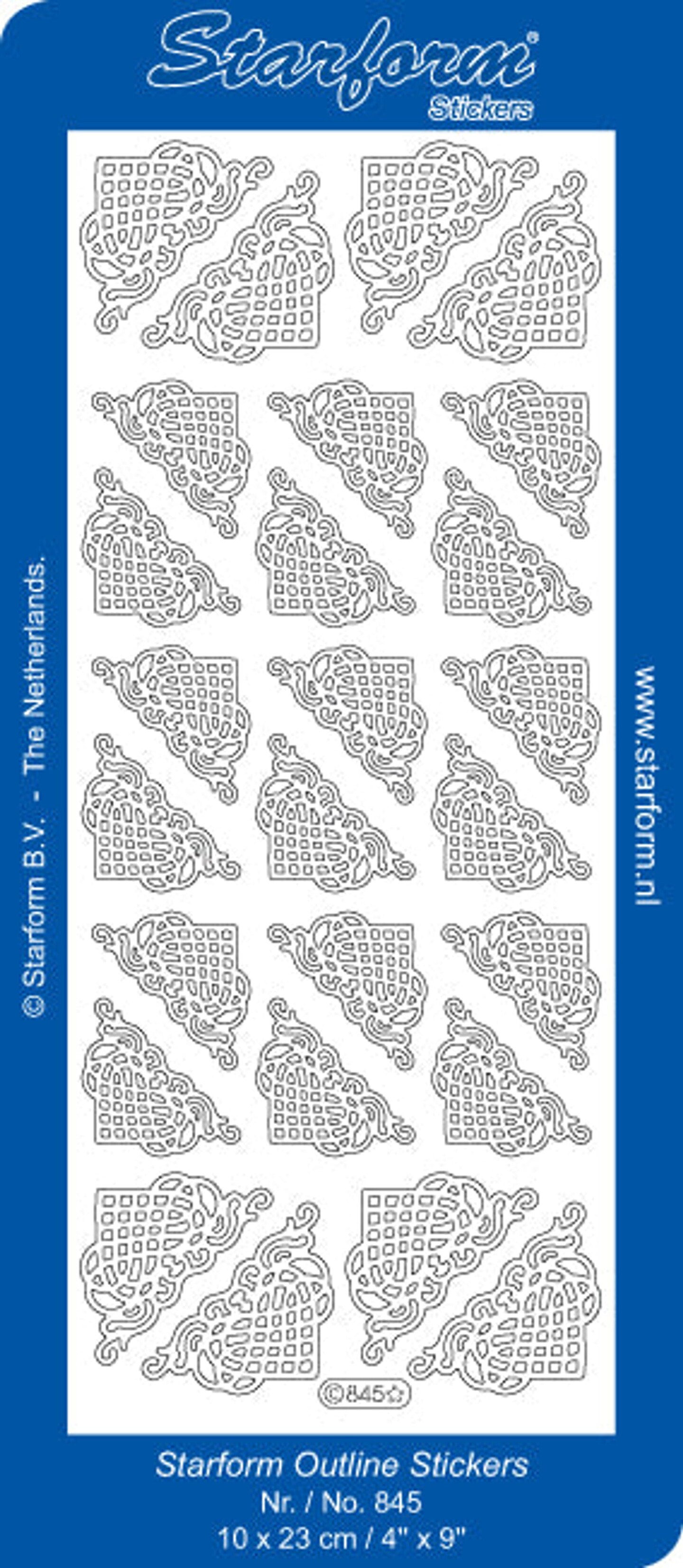 Starform Deco Stickers - Decorative Corners - Silver | Michaels