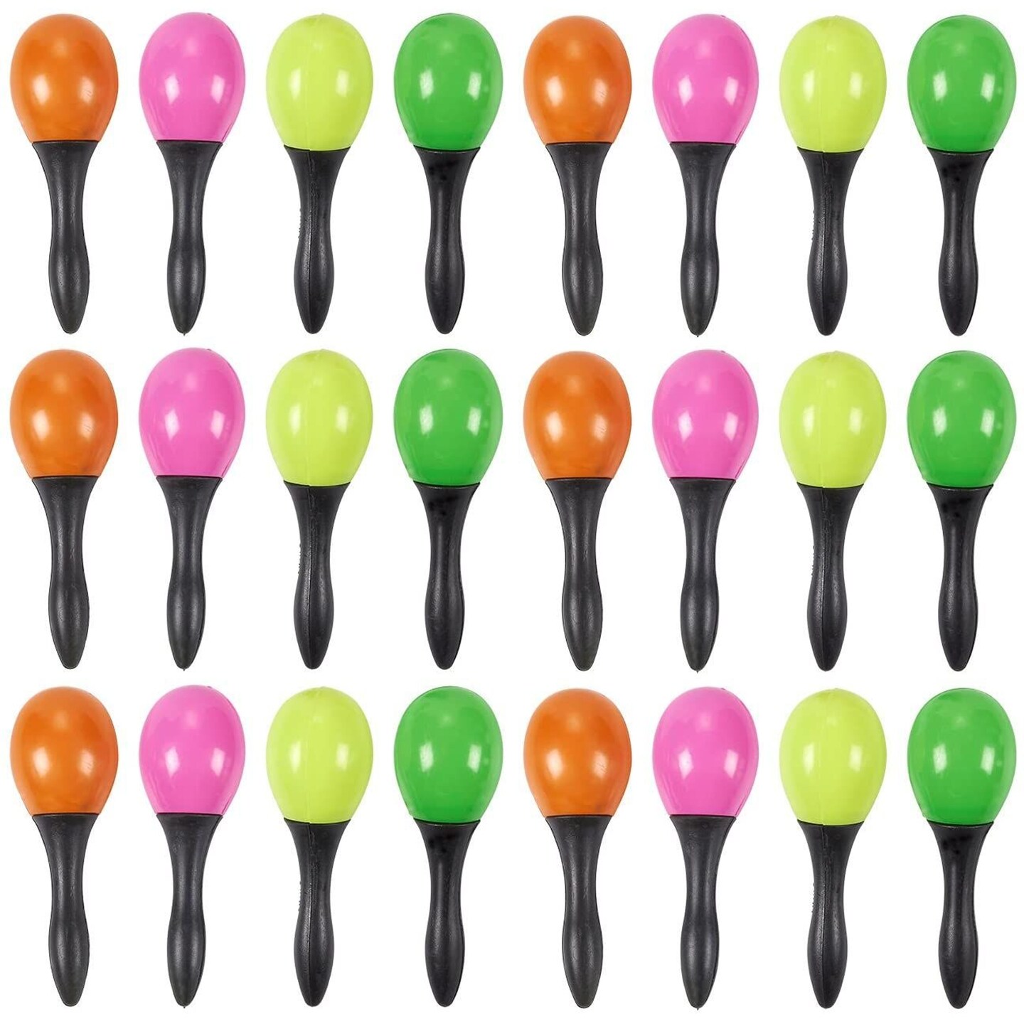 Blue Panda Small Neon Maracas for Kids, Party Noise Makers (24-Pack ...