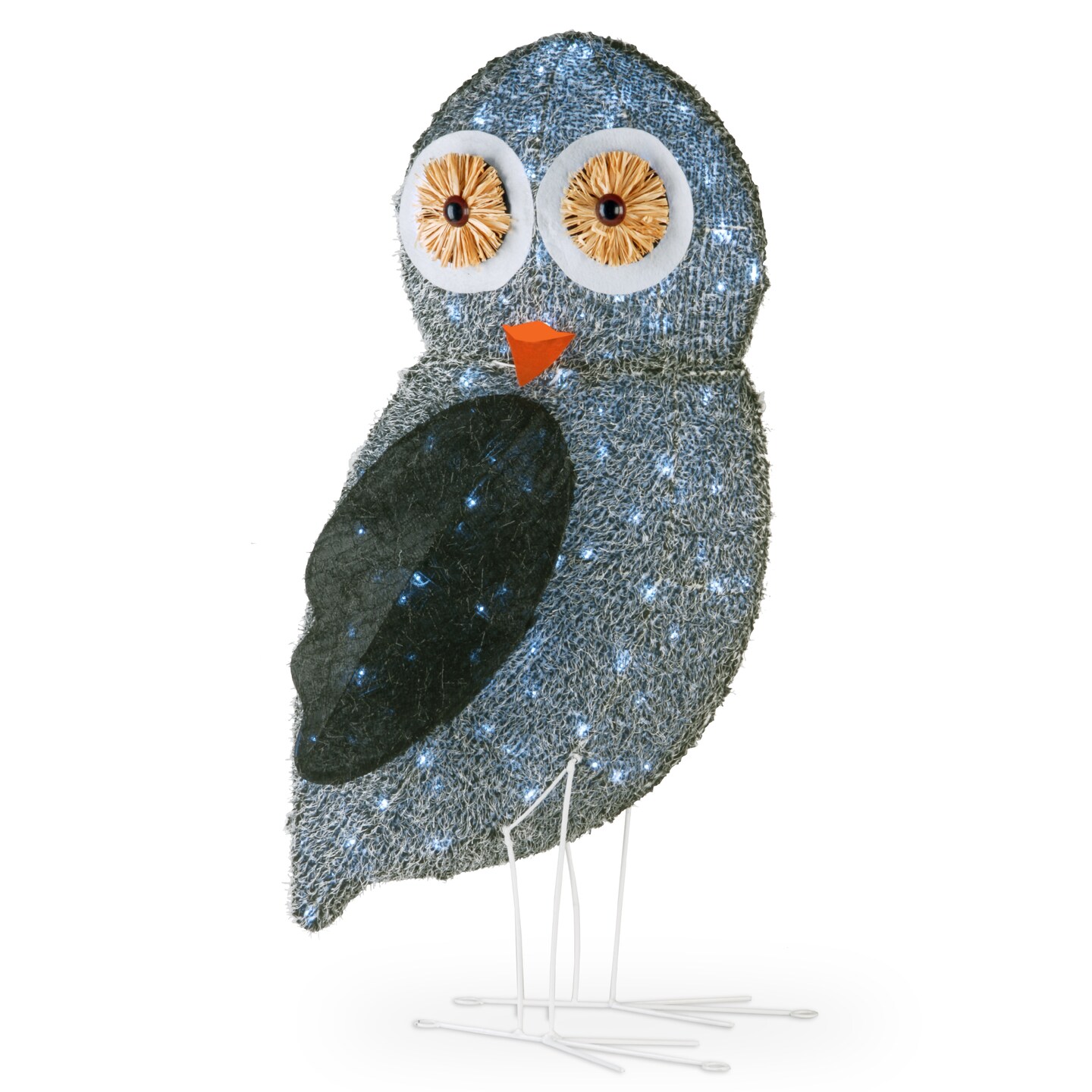 37" Pre-Lit Fuzzy Owl | Michaels