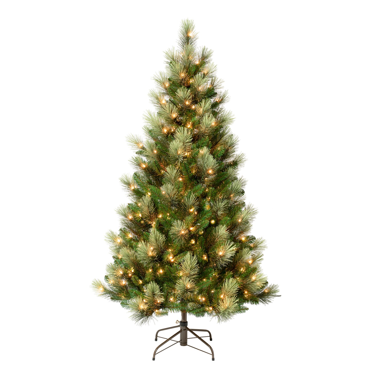 National Tree Company First Traditions Pre-Lit Charleston Pine Snowy ...