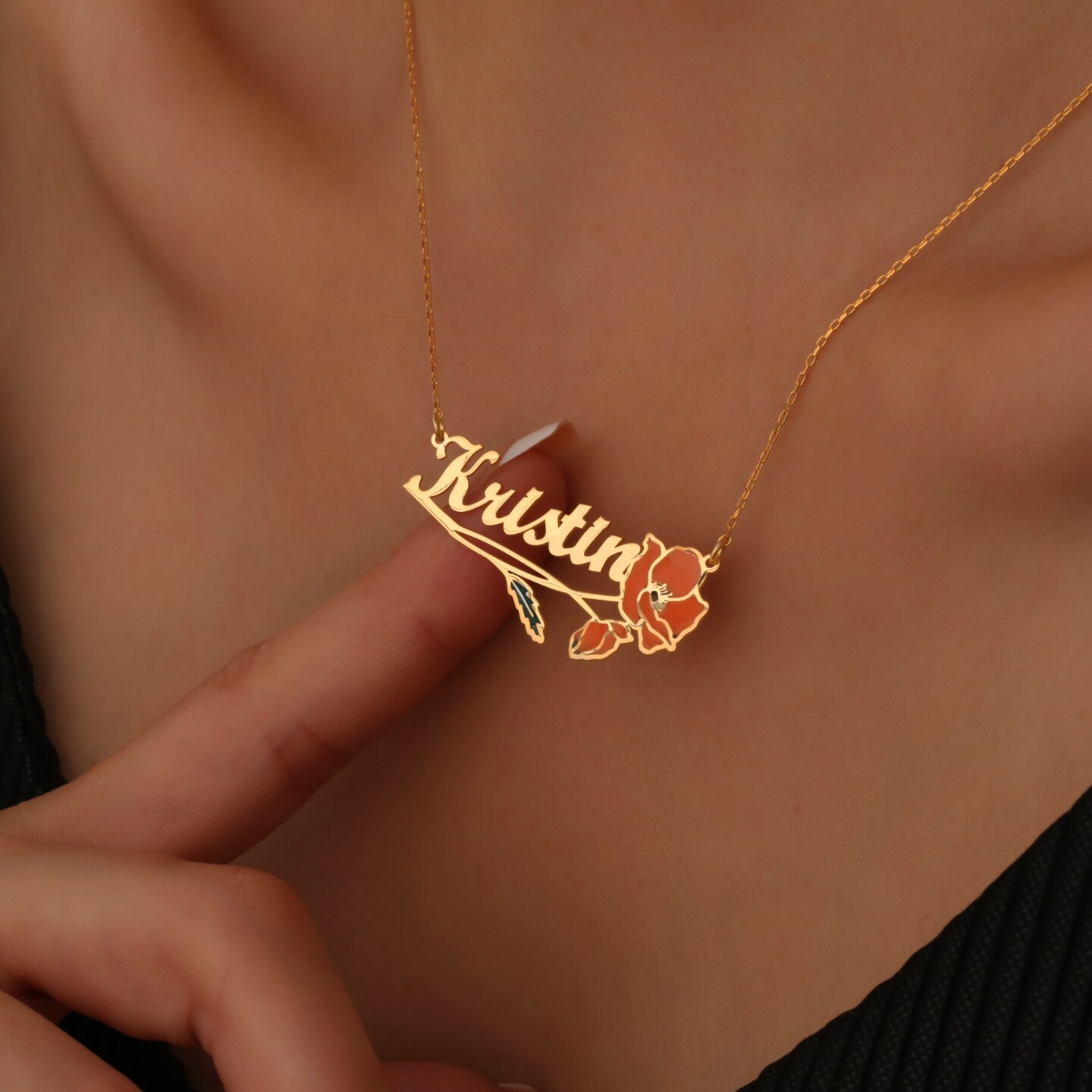 Personalized Birth Flower Necklace Custom Name Necklace Floral Name Necklace Custom Name Jewelry Birthday Gifts Personalized Gifts For Her MakerPlace by Michaels