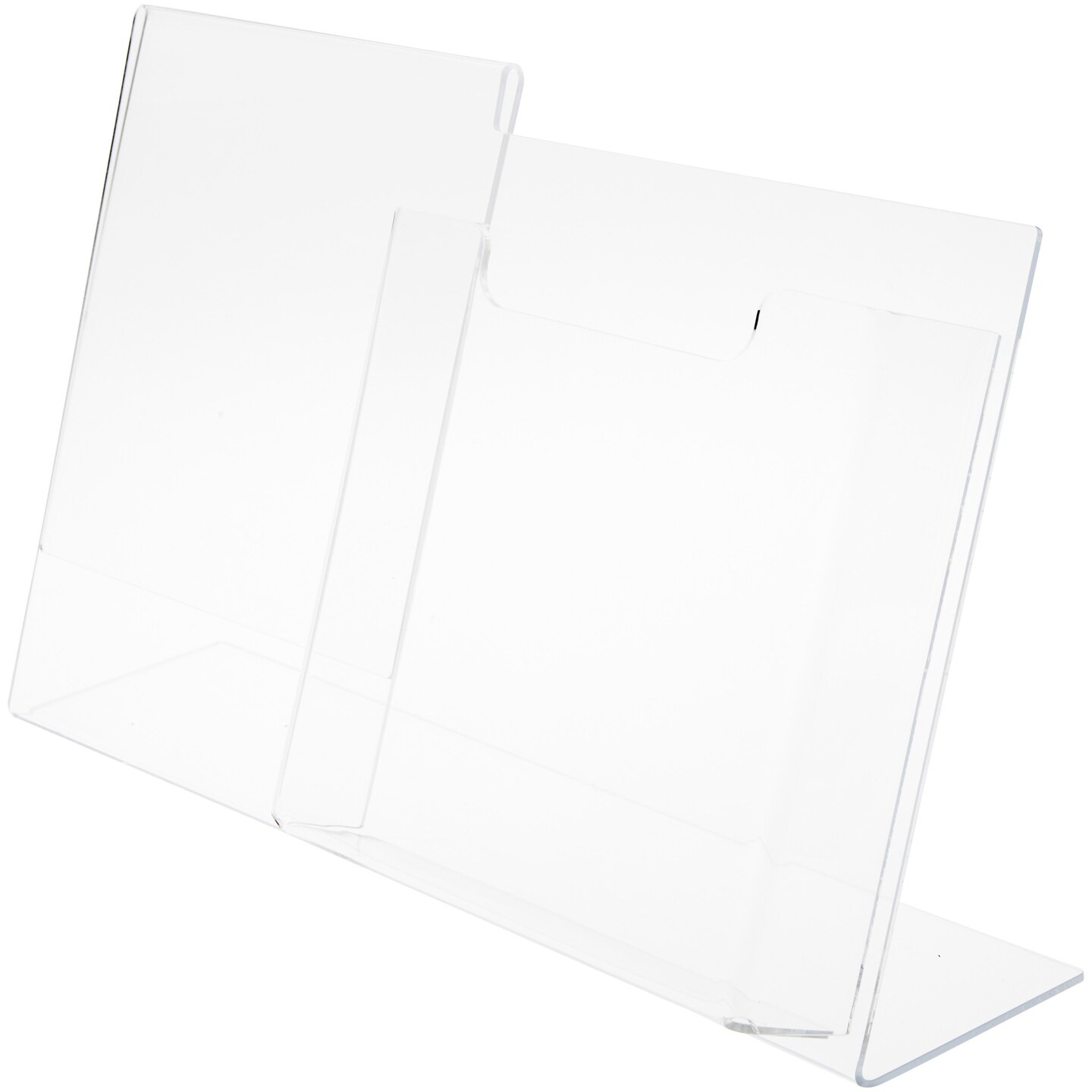 Plymor Clear Acrylic Slanted-Back Countertop Sign Holder with Pocket ...