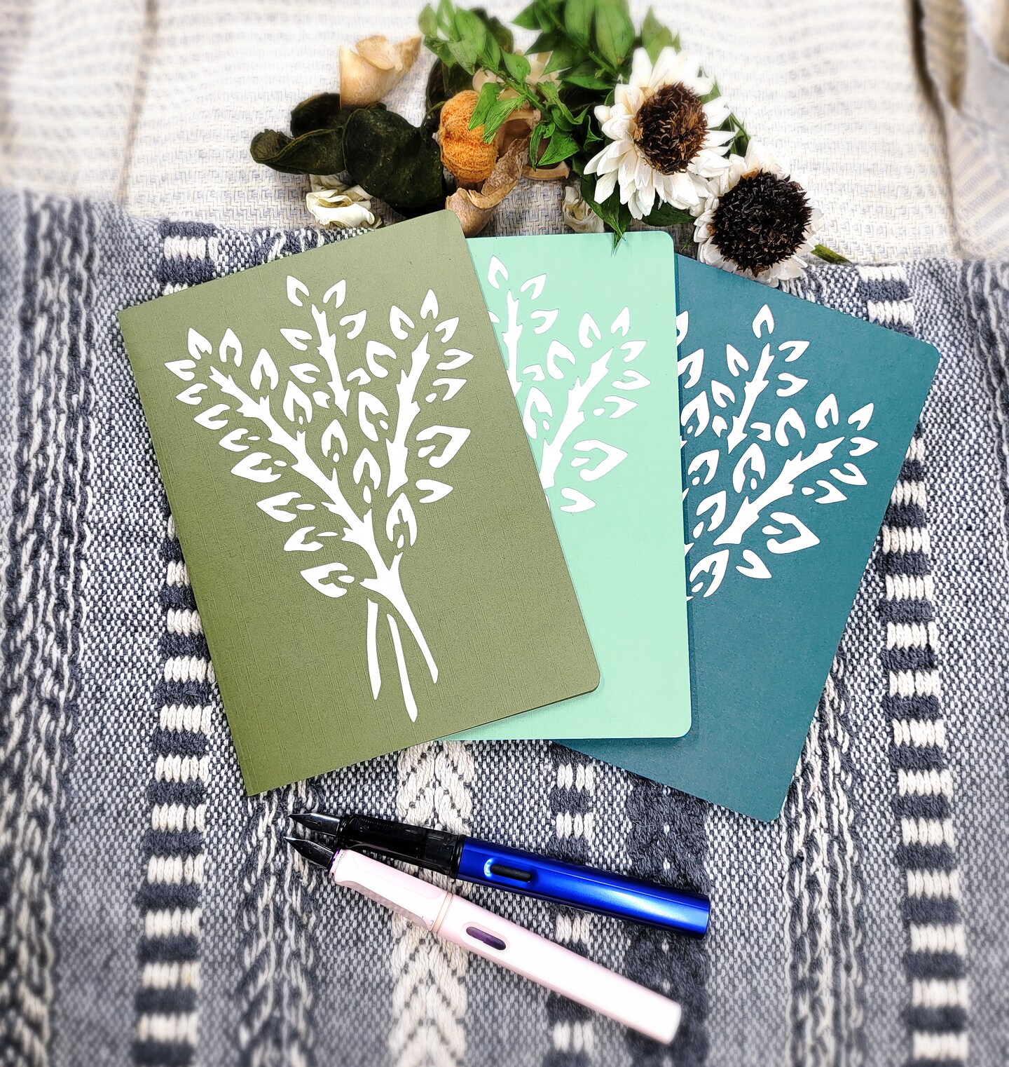 Leafy Branches—Die-cut Leaf Greeting Card—Garden Herb Art, Handmade ...