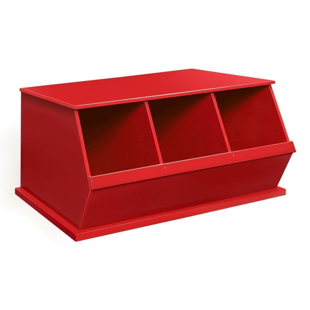 Badger Basket Co. Three Bin Stackable Storage Cubby - Red | Michaels
