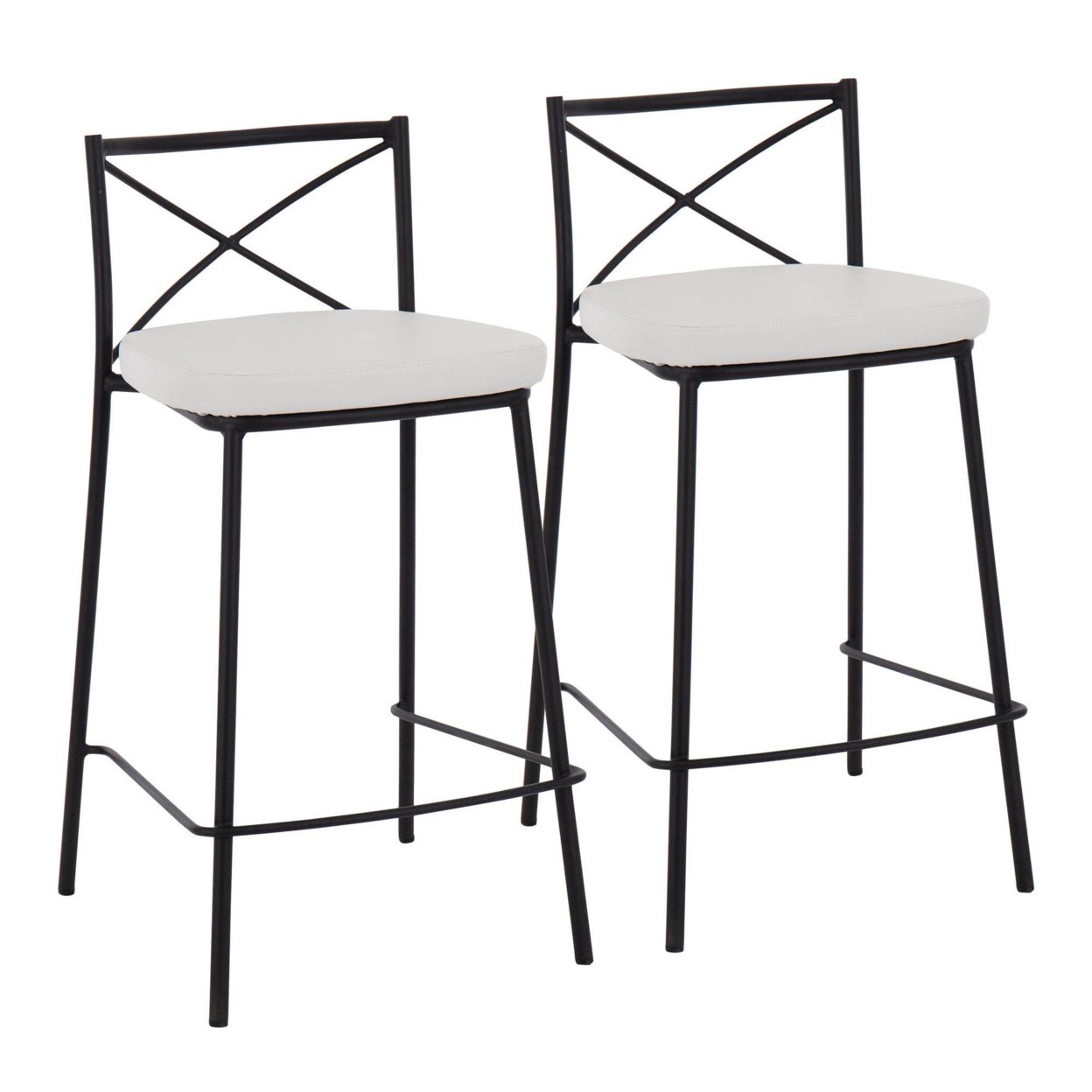 Lumisource Modern Charlotte 25" Contemporary Fixed-Height Counter Stool ...