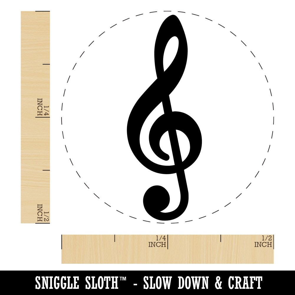 Treble Clef Music Self-Inking Rubber Stamp for Stamping Crafting ...