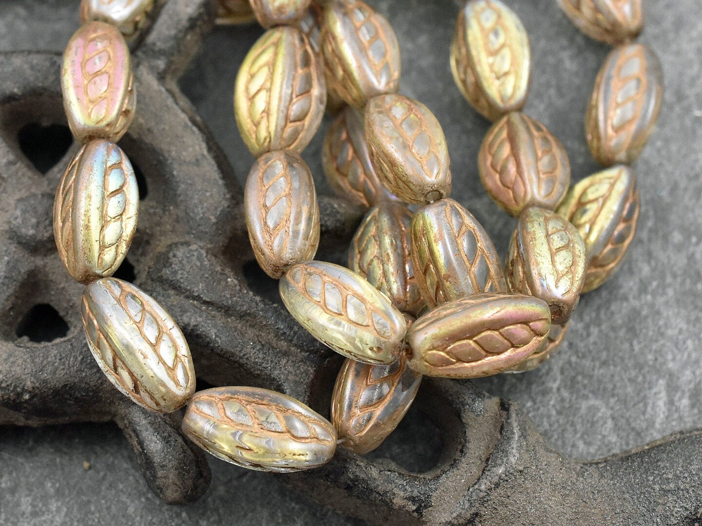 *10* 15x9mm Gold Washed Gold Lustered Crystal Twisted Oval Beads | Michaels