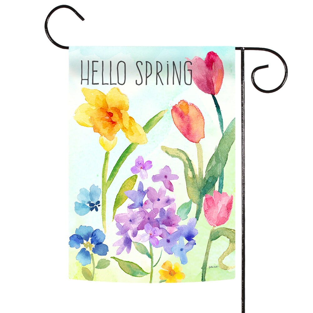 Spring Watercolors Decorative Spring Double Sided Flag | Michaels