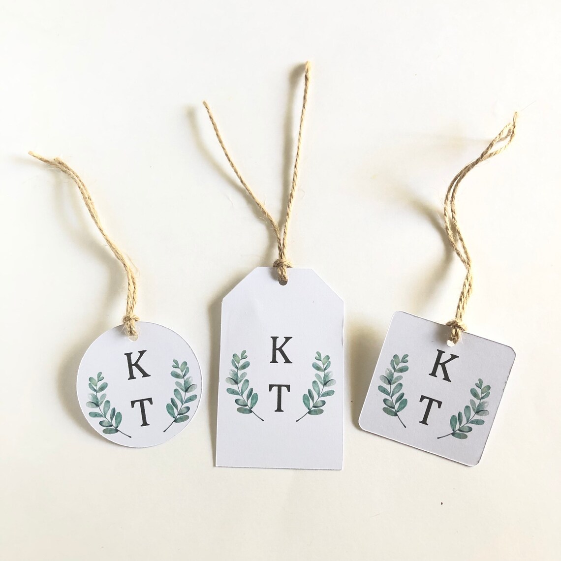 Newlywed Initials Monogram Wedding favor gift tag personalized gift tag ...